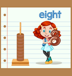 Girl holding number two scene Royalty Free Vector Image