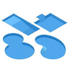 Swimming pool with bar isometric Royalty Free Vector Image