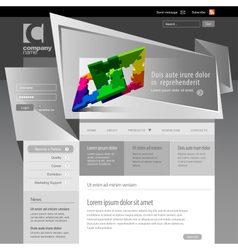 Gray website template 960 grid Royalty Free Vector Image