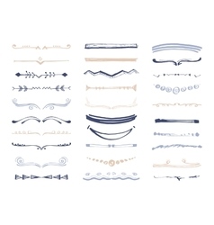 Braid lines wicker borders colored knoted Vector Image