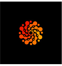 Isolated abstract round shape orange color logo Vector Image