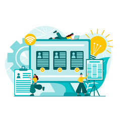 Recruiting recruitment recruitment office team Vector Image
