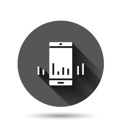 Phone diagram icon in flat style smartphone Vector Image