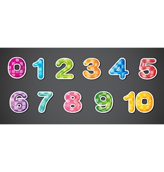 The number eleven and jolly bear Royalty Free Vector Image