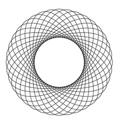 Spirograph element empty in center abstract Vector Image