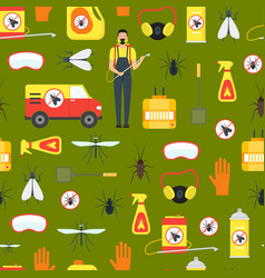 Cartoon pest control service business Royalty Free Vector