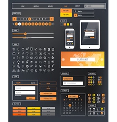 Calculator logo ui dark theme mockup mathematical Vector Image