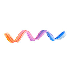 Colorful flow poster transparent brushstroke wave Vector Image