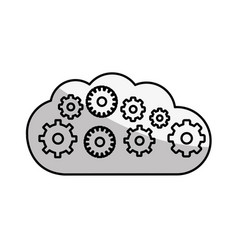 Figure a with engine inside Royalty Free Vector Image