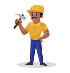 Builder cartoon Royalty Free Vector Image - VectorStock