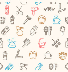 Barber shop elements and icon patchwork background