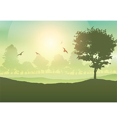 Tree landscape Royalty Free Vector Image - VectorStock