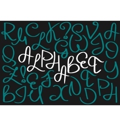 Unusual curved english alphabet Royalty Free Vector Image