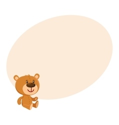 Cute traditional retro style teddy bear character Vector Image