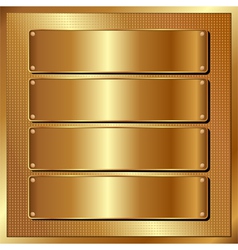 Golden panel Royalty Free Vector Image - VectorStock