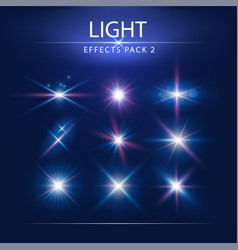 Realistic light effects collection Royalty Free Vector Image