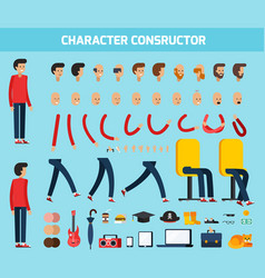 Woman face constructor elements Royalty Free Vector Image