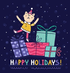 Hello holidays Royalty Free Vector Image - VectorStock