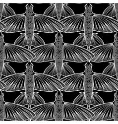 Graphic flying fish collection Royalty Free Vector Image