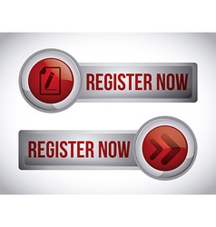 Register button design Royalty Free Vector Image