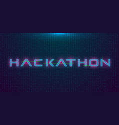 Hackathon program code software marathon hack Vector Image