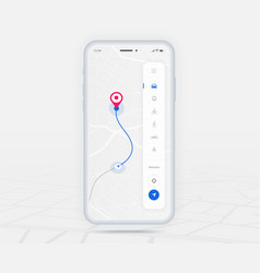 Map gps navigation app ux ui concept Royalty Free Vector