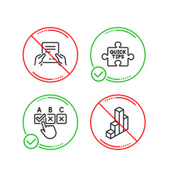 Quick tips receive file and correct checkbox Vector Image