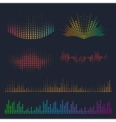 Music sound wave spectrum Royalty Free Vector Image