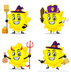 Sun mascot or character Royalty Free Vector Image