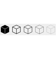 Abstract cube logo isolated on white Royalty Free Vector