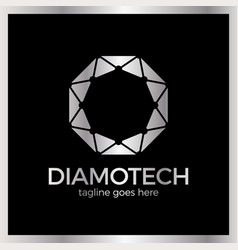 Diamond tech logo Royalty Free Vector Image - VectorStock