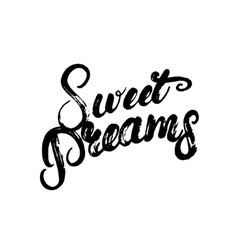 Sweet dreams hand written lettering with stars Vector Image