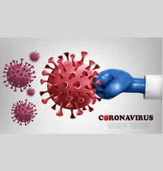 A sporty virus corona cell boxing mascot design Vector Image
