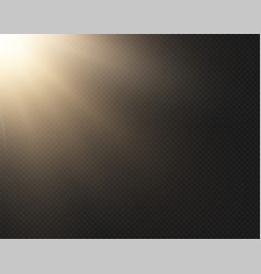 Sun rays light on black background Royalty Free Vector Image