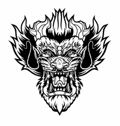Dragon head Royalty Free Vector Image - VectorStock