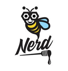 Cute honey bee mascot character Royalty Free Vector Image