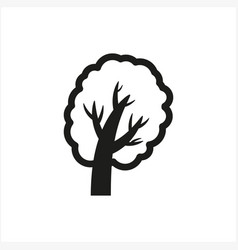 Simple minimal black tree icon symbol style Vector Image