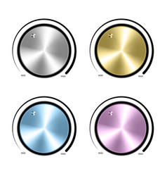Volume knobs music controls Royalty Free Vector Image