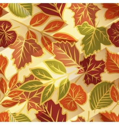 Autumn leaves seamless pattern Royalty Free Vector Image