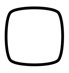 Rounded pentagon polygon contour outline shape Vector Image