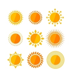 Suns set Royalty Free Vector Image - VectorStock
