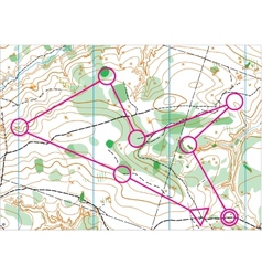 Simple topographic map Royalty Free Vector Image