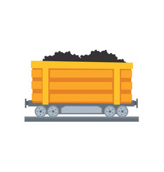 Mine railway mining industry concept cartoon Vector Image