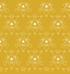 Abstract gold seamless triangle pattern Royalty Free Vector