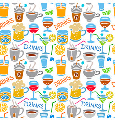 Alcohol drinks pattern Royalty Free Vector Image