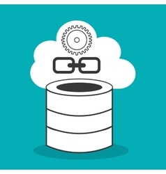 Big data center flat icons Royalty Free Vector Image