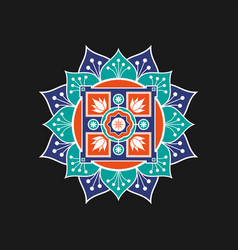 Bold pattern with indian motifs Royalty Free Vector Image