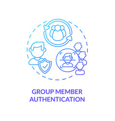 Group member authentication concept icon Vector Image