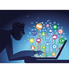 Computer network concept Royalty Free Vector Image