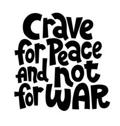 Peace lettering Royalty Free Vector Image - VectorStock